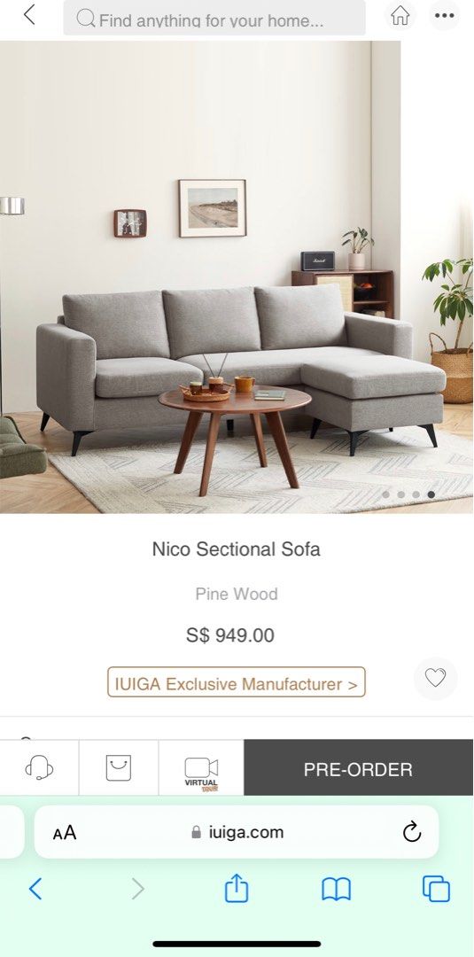 L shape Sofa from IUIGA , Furniture & Home Living, Furniture, Sofas on ...
