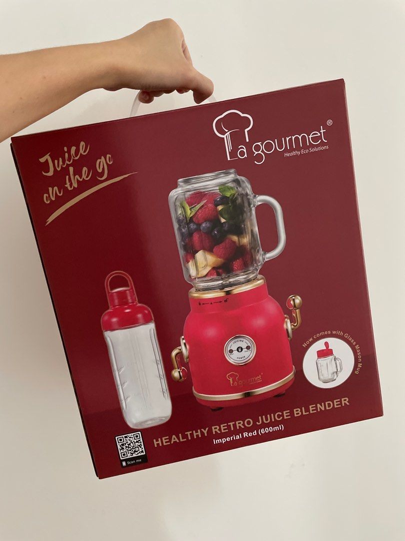 LA GOURMET RETRO BLENDER SET- IMPERIAL RED LGELRB400925, TV & Home ...