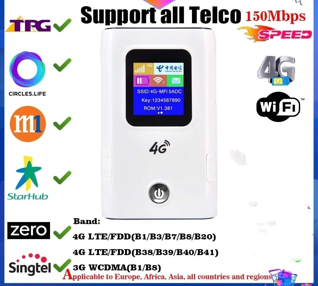 LCD display SIM card wifi router, Computers & Tech, Parts & Accessories ...