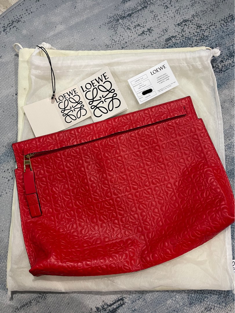 LOEWE leather T Pouch, Luxury, Bags & Wallets on Carousell