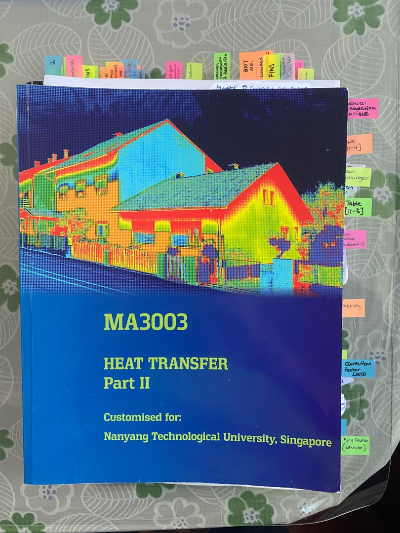 MA3003 Heat Transfer Textbook, Hobbies & Toys, Books & Magazines ...