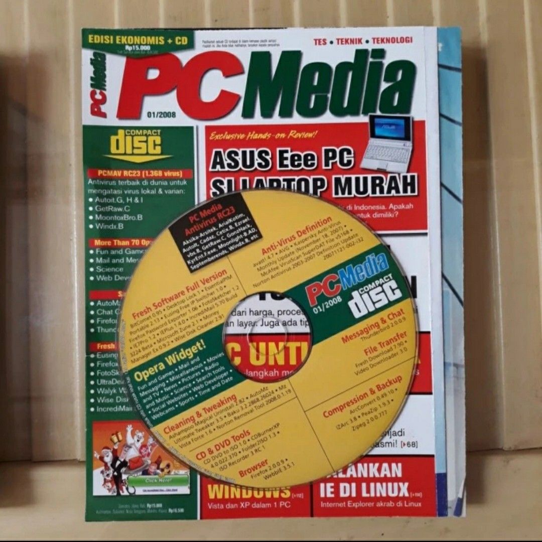 Majalah + CD Freeware PC Media (2 Set), Buku & Alat Tulis, Majalah ...
