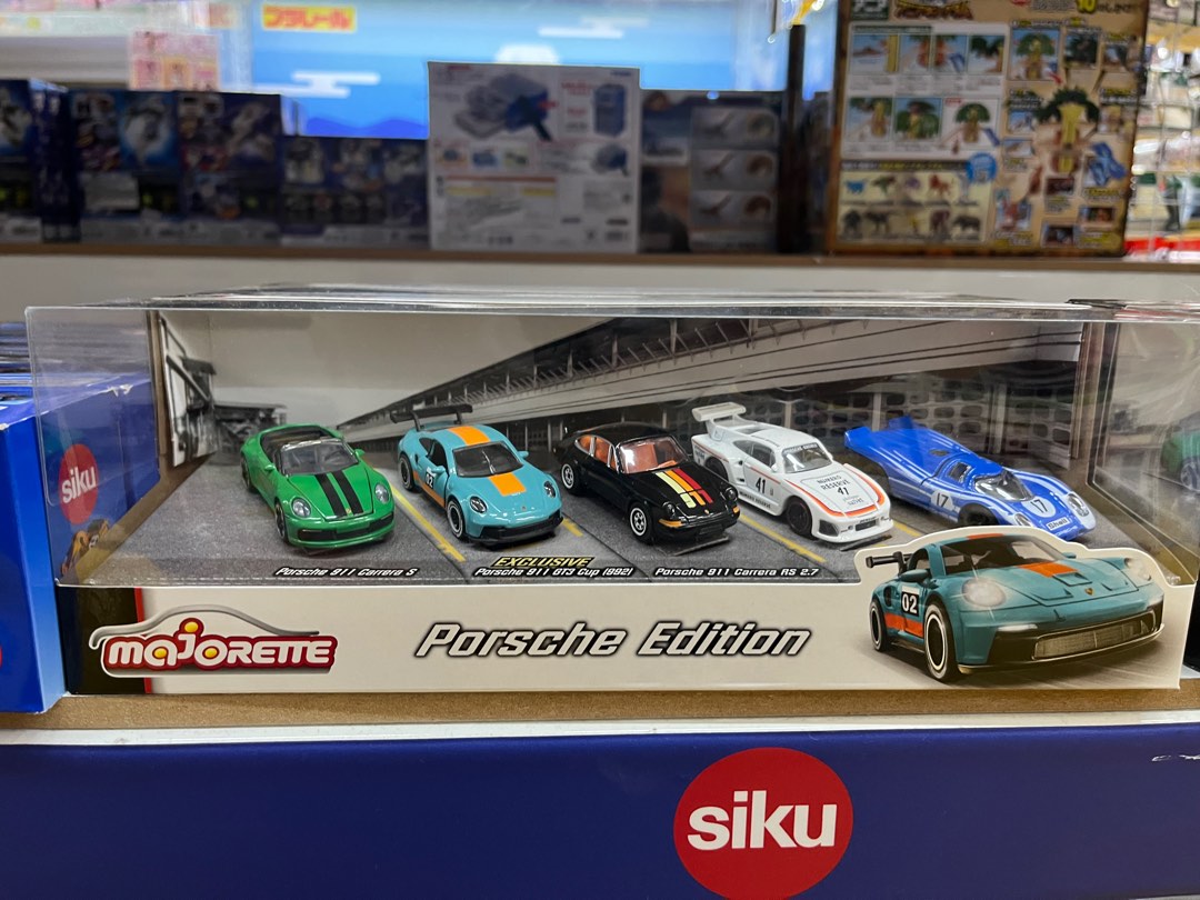 Majorette 美捷輪 美捷輪小汽車-保時捷五入組DI07322, 書籍、休閒與玩具, 玩具、公仔、桌遊在旋轉拍賣