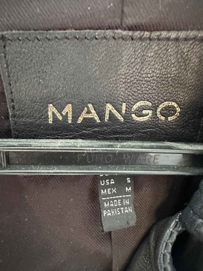 Mango Authentic Leather Jacket, Women's Fashion, Coats, Jackets and ...