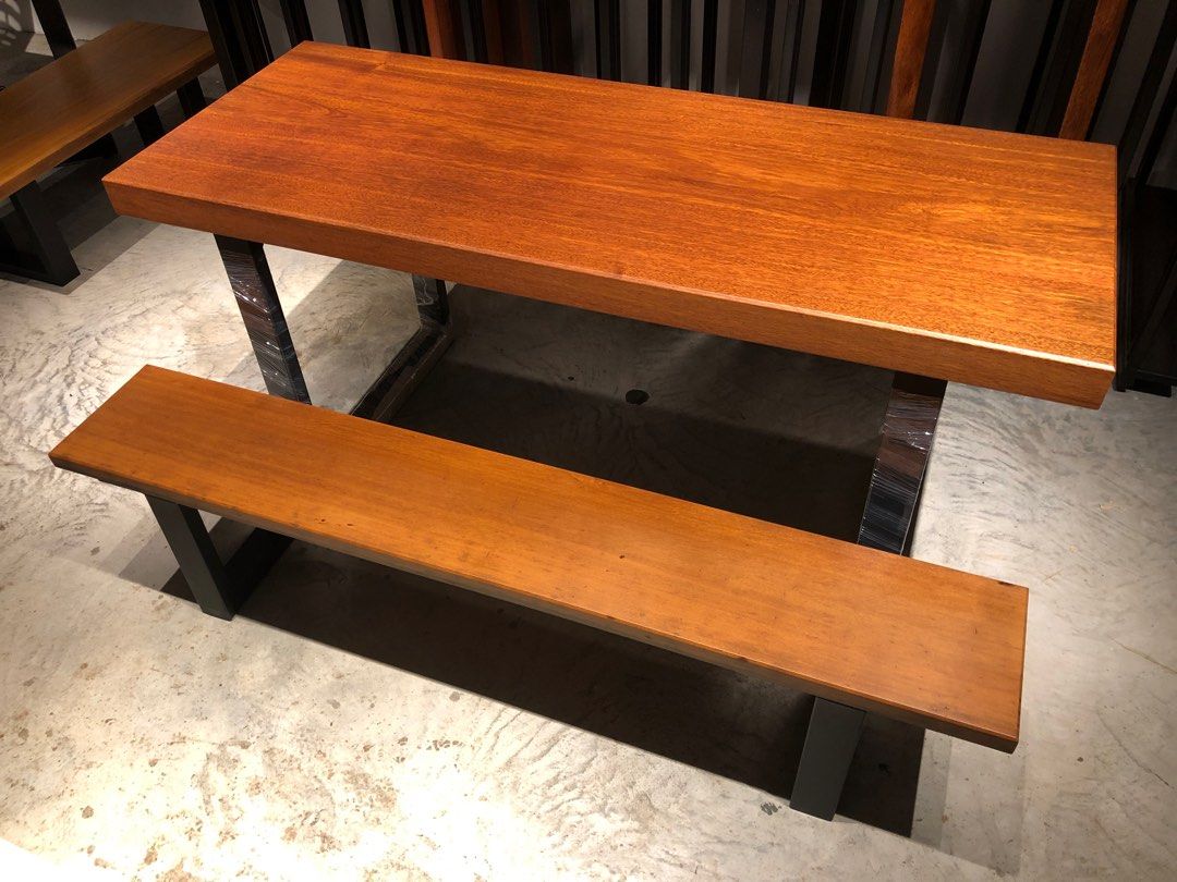 Merbau Solid Wood Dining/Outdoor Table, Furniture & Home Living ...