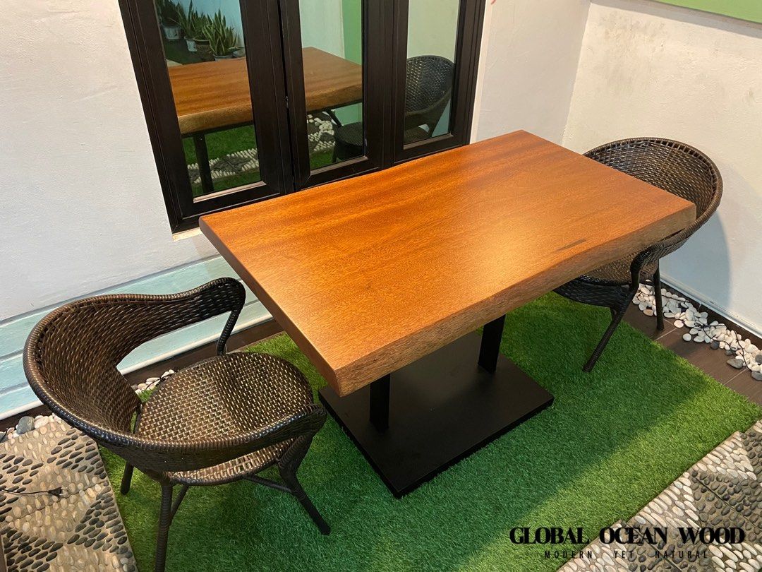 Merbau Solid Wood Dining/Outdoor Table, Furniture & Home Living ...