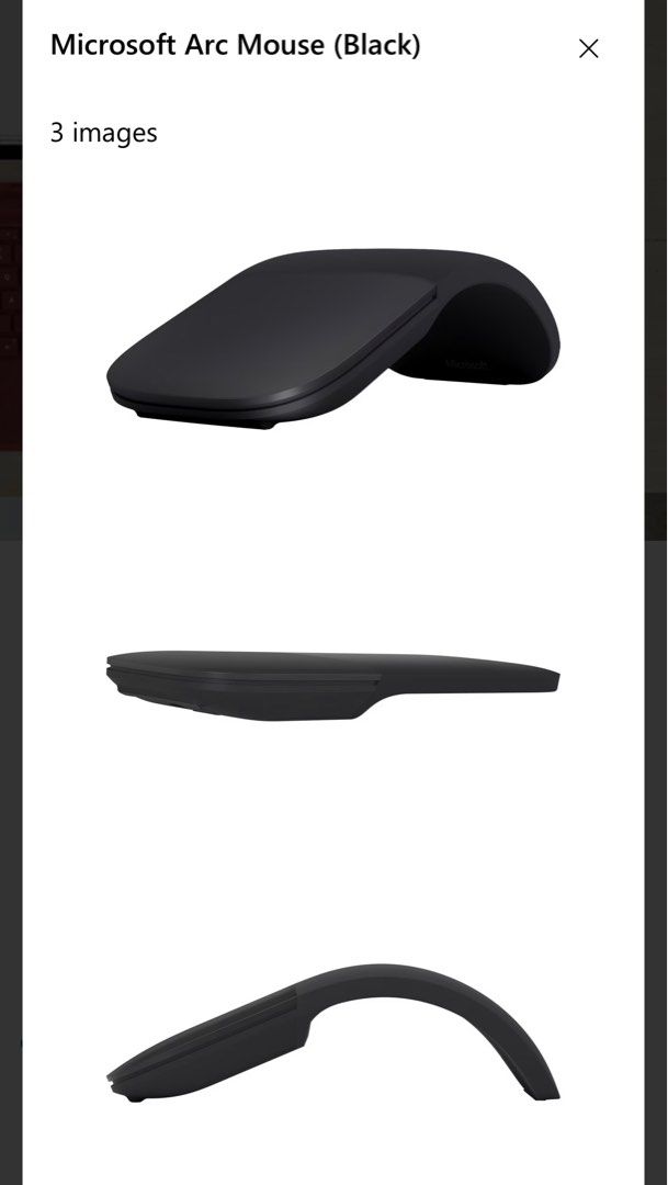 Microsoft Arc Mouse Black, Computers & Tech, Parts & Accessories, Mouse & Mousepads on Carousell