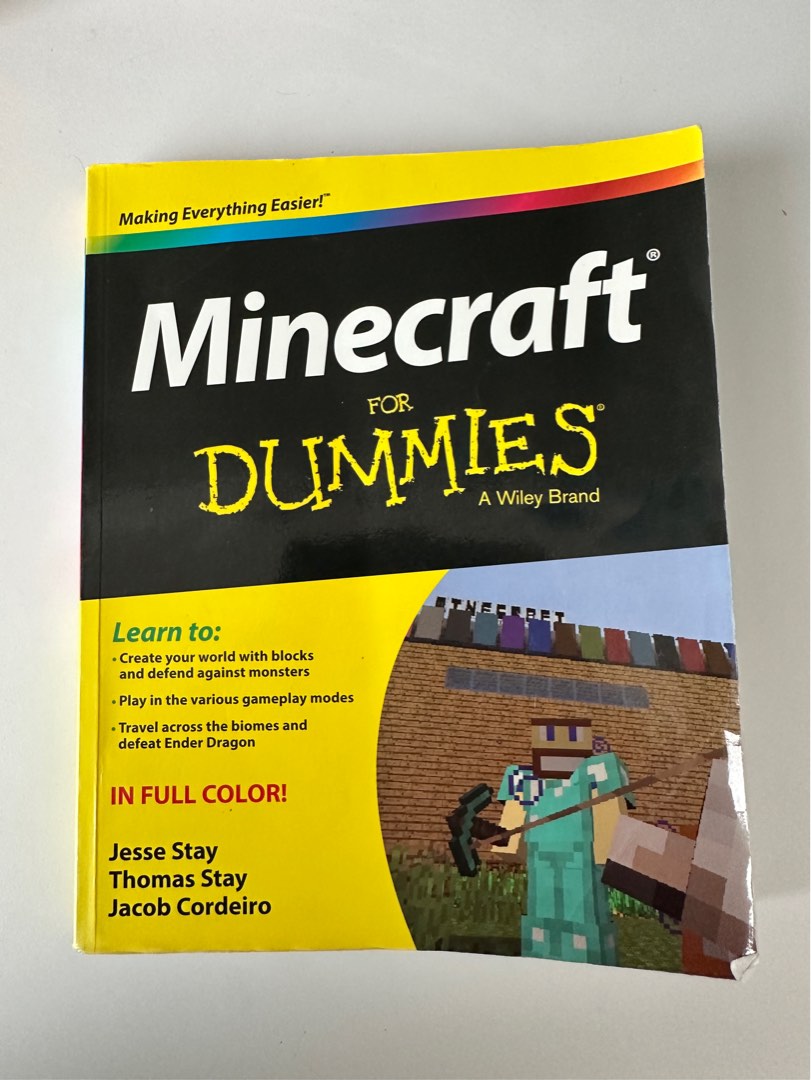 minecraft for dummies, 興趣及遊戲, 書本 & 文具, 小朋友書 - Carousell