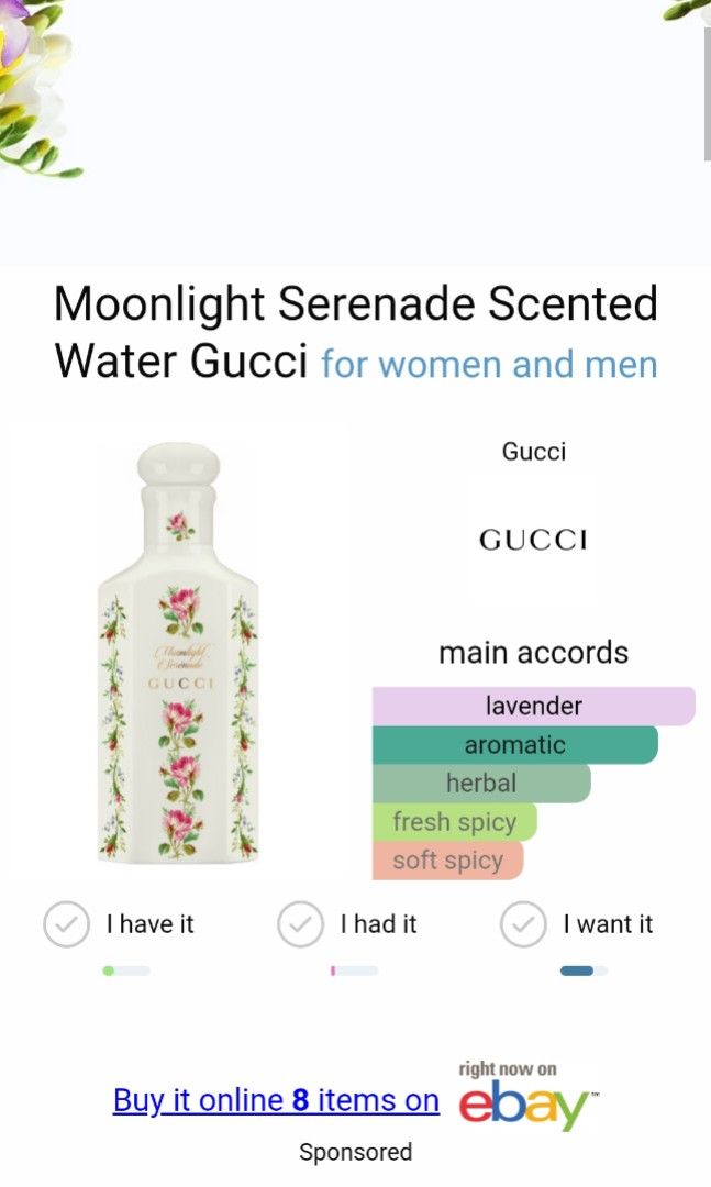 Moonlight Serenade Scented Water Unisex 150ml by GUCCI Original Tester ...
