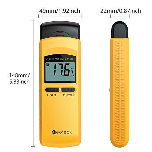 Neoteck Moisture Meter 4 Pin Digital Moisture Meter Damp Detector ...