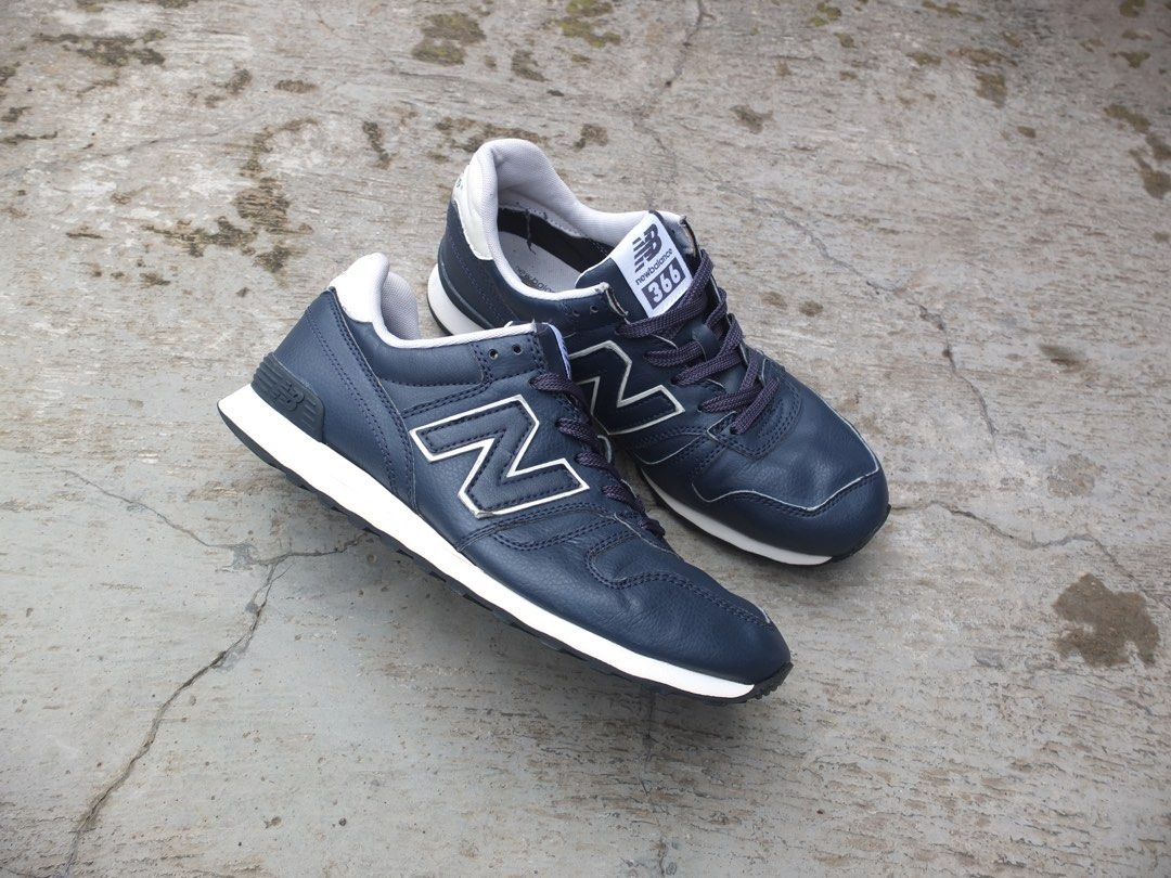 New Balance 366 Blue Leather, Fesyen Pria, Sepatu , Sneakers di Carousell