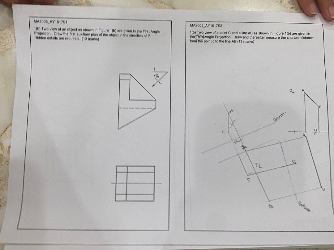NTU MA2005 Engineering Graphics materials + tut qns & ans, Hobbies ...