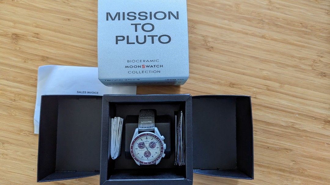 Omega x Swatch Moonswatch pluto watch brand new, Luxury, Watches on ...