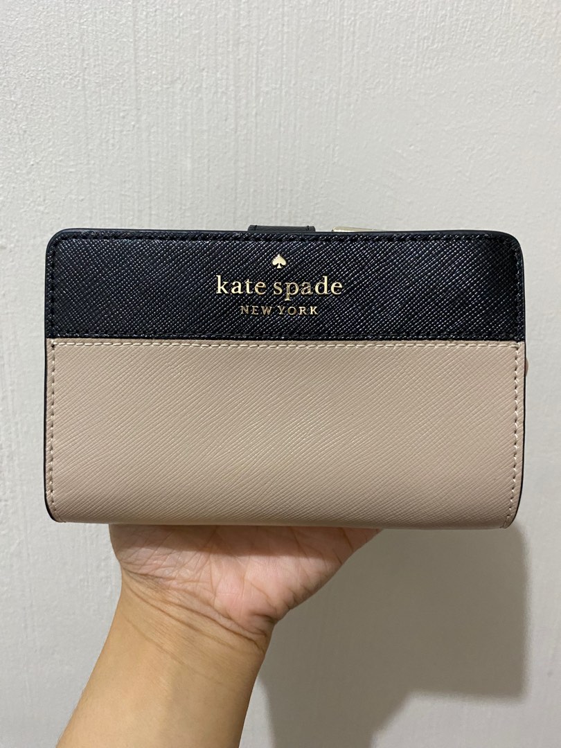 Original Kate Spade Bifold Wallet in Two Tone, Women's Fashion, Bags ...