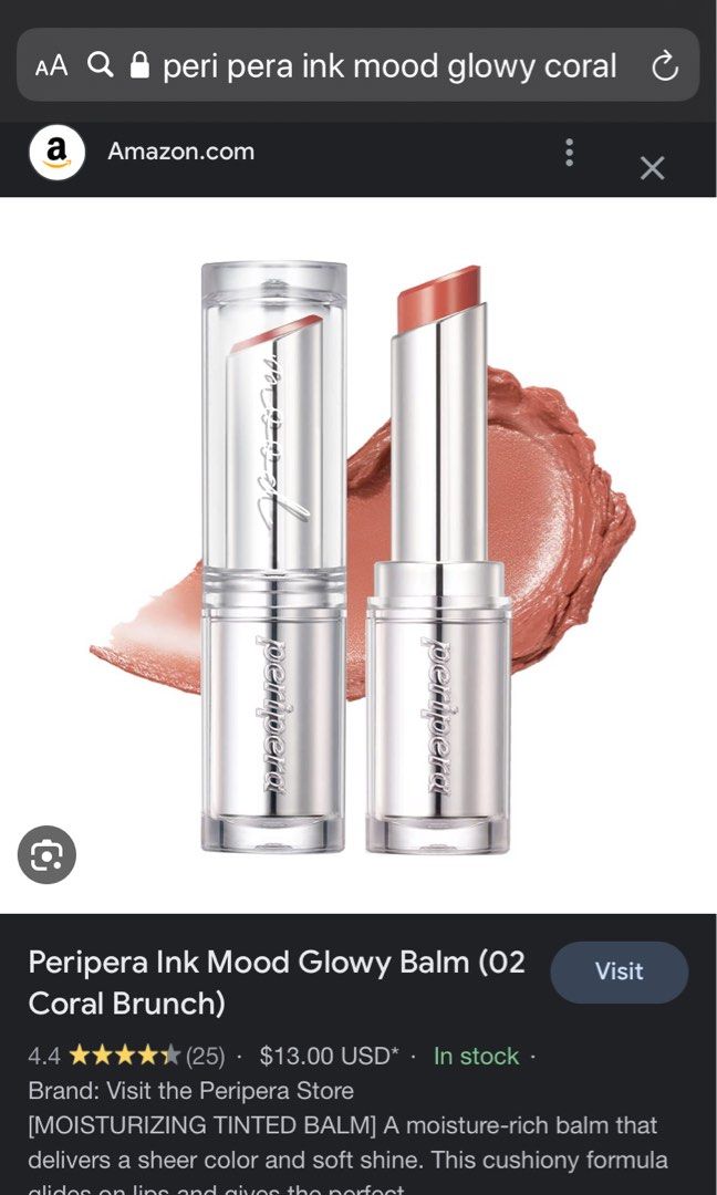 PERI PERA ink mood glowy balm coral brunch, Beauty & Personal Care ...