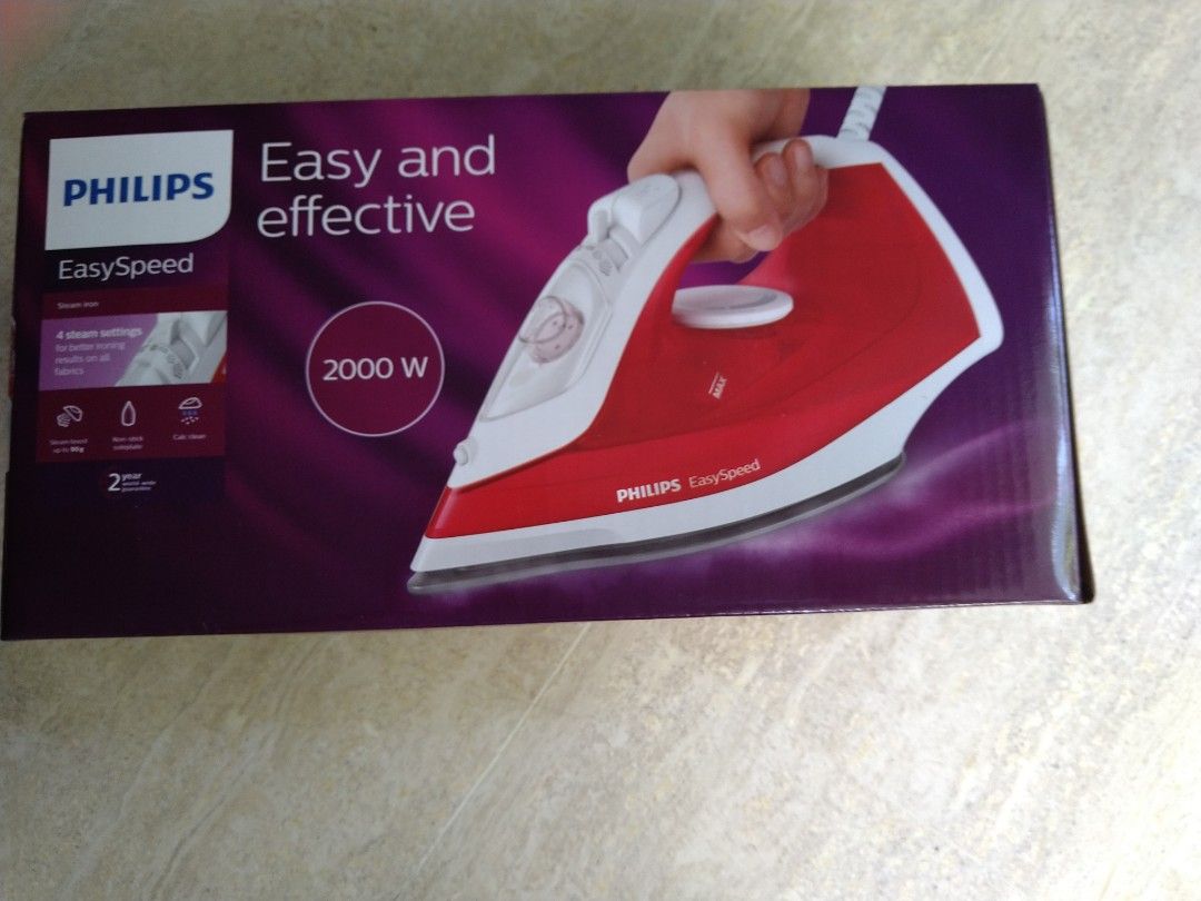 Philips Easy Speed Steam iron BNIP, TV & Home Appliances, Irons ...