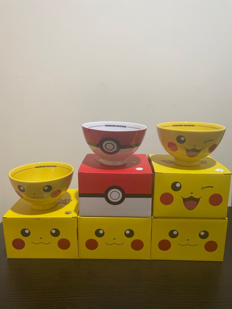 Pikachu Bowl Yoshinoya Asia, Kitchen & Appliances di Carousell