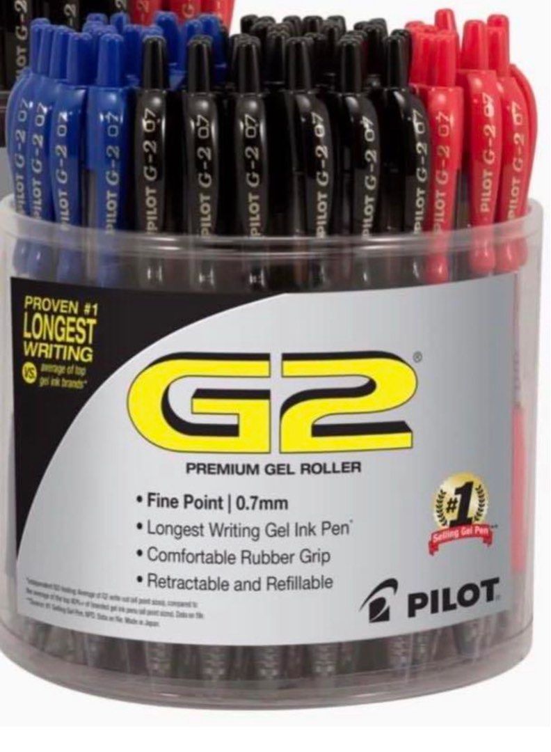 Pilot G2 Pens 0.7 - black/red , Hobbies & Toys, Stationery & Craft ...