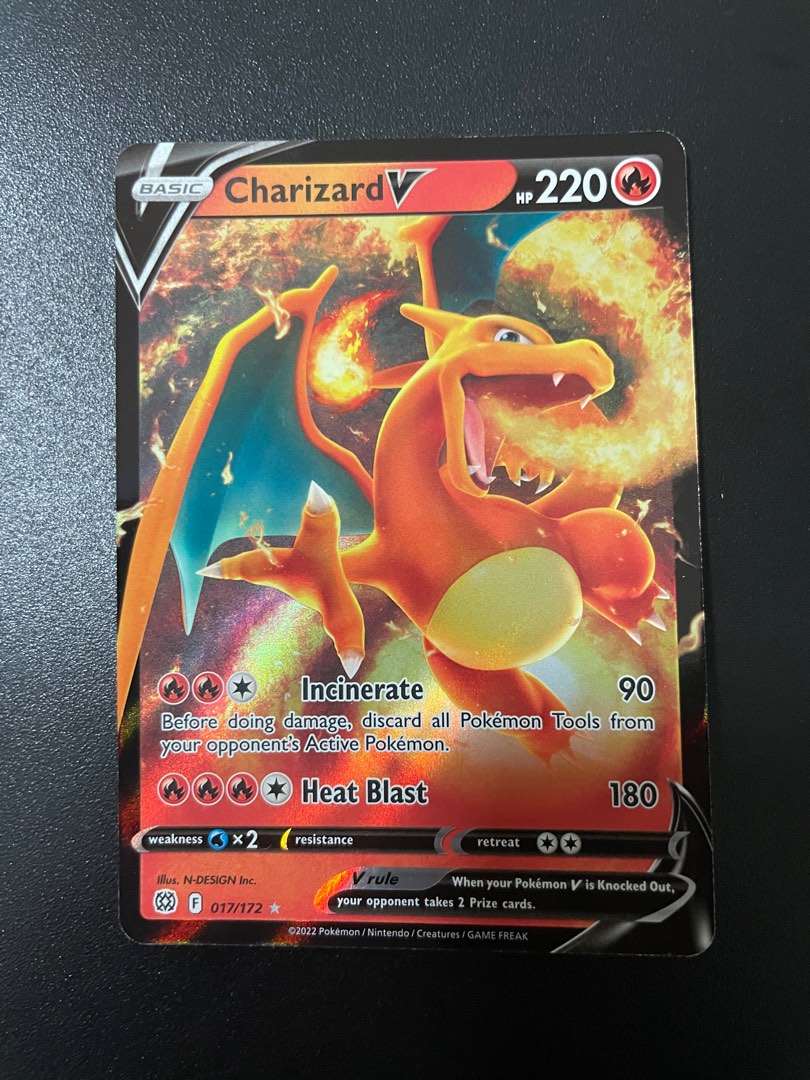 Pokemon TCG Charizard V - 018/159 - Ultra Rare Crown Zenith Pokemon ...