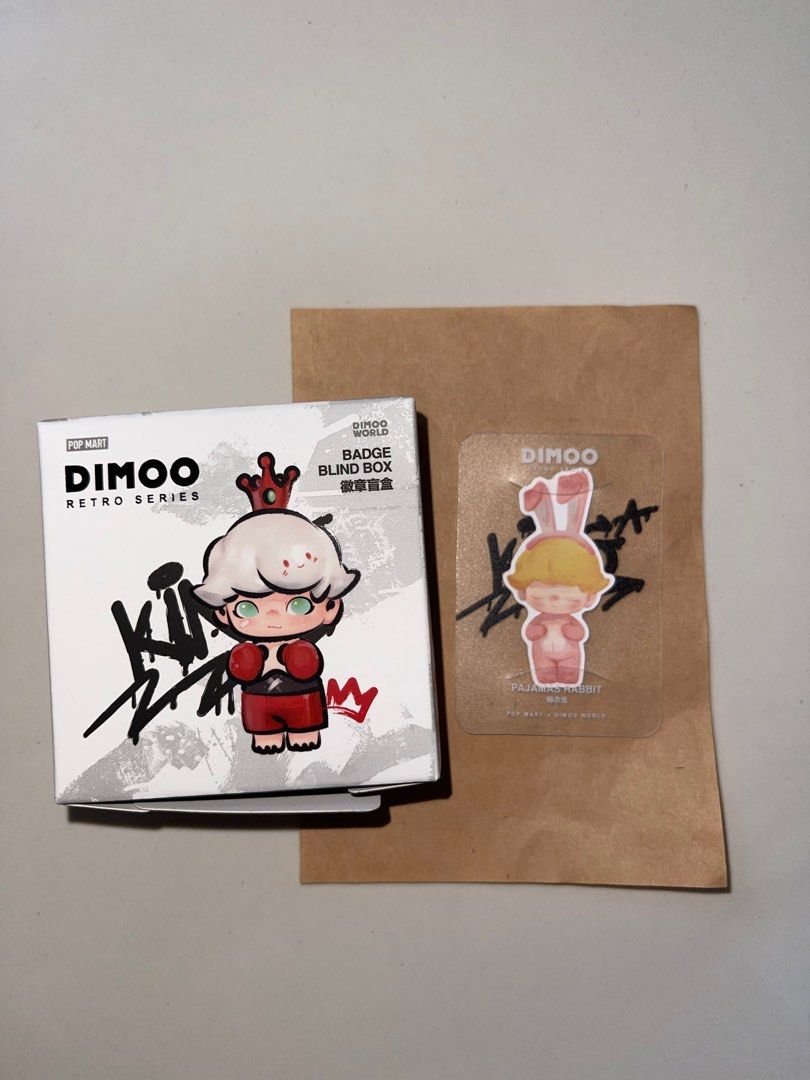 Popmart Dimoo Retro Series Badge Rabbit, Hobbies & Toys, Toys & Games ...