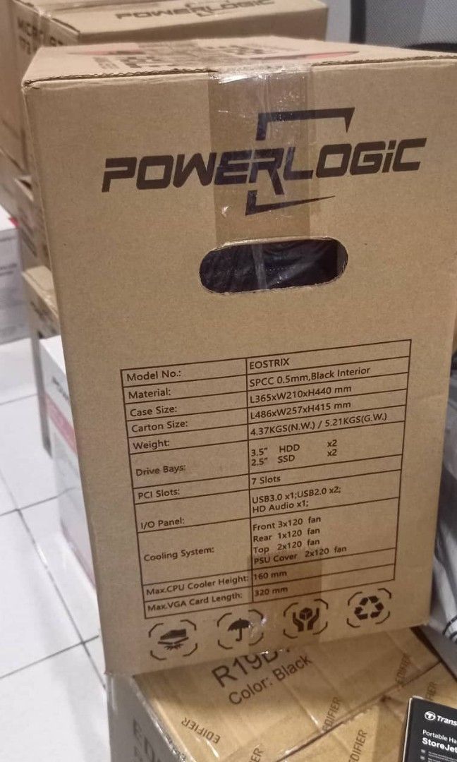 Powerlogic EOSTRIX Tempered Glass Gaming Series PC Case, Computers ...