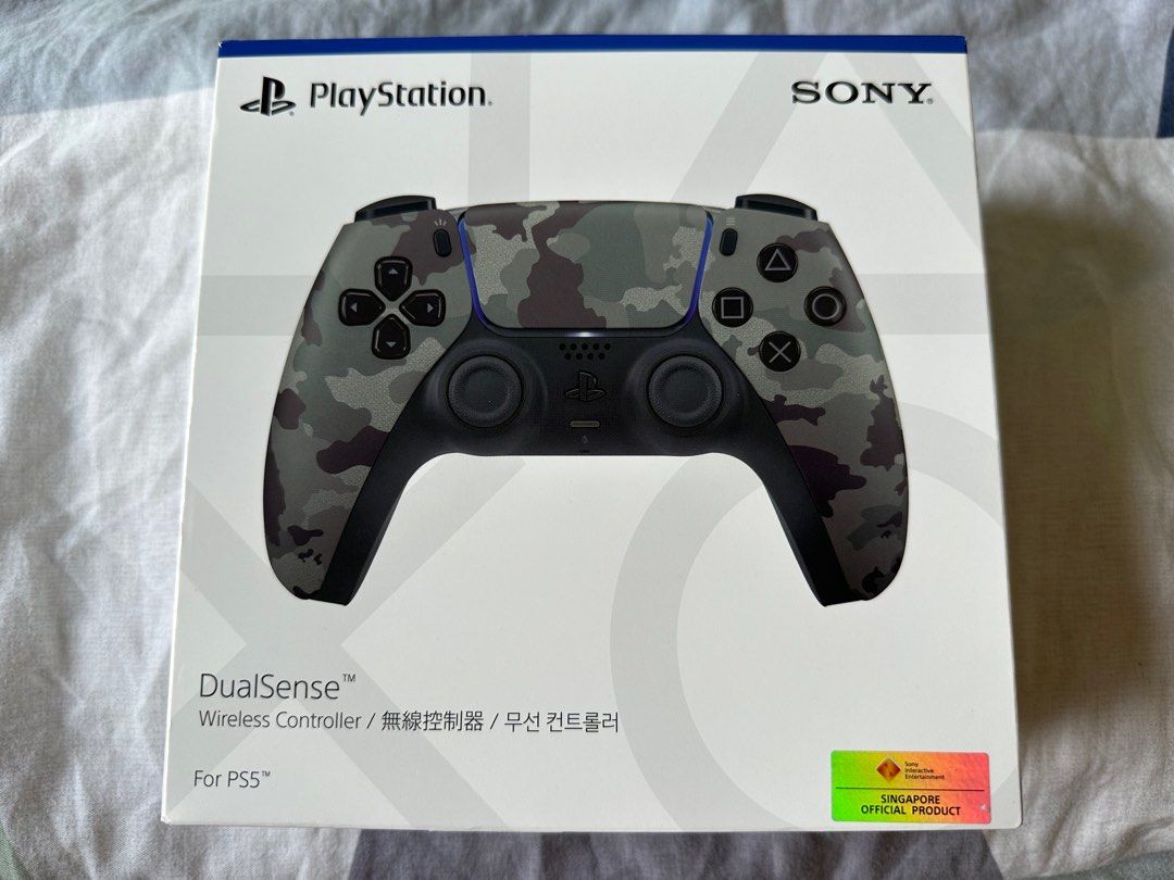 PS5 Dualsense Controller Gray Camouflage, Video Gaming, Gaming ...