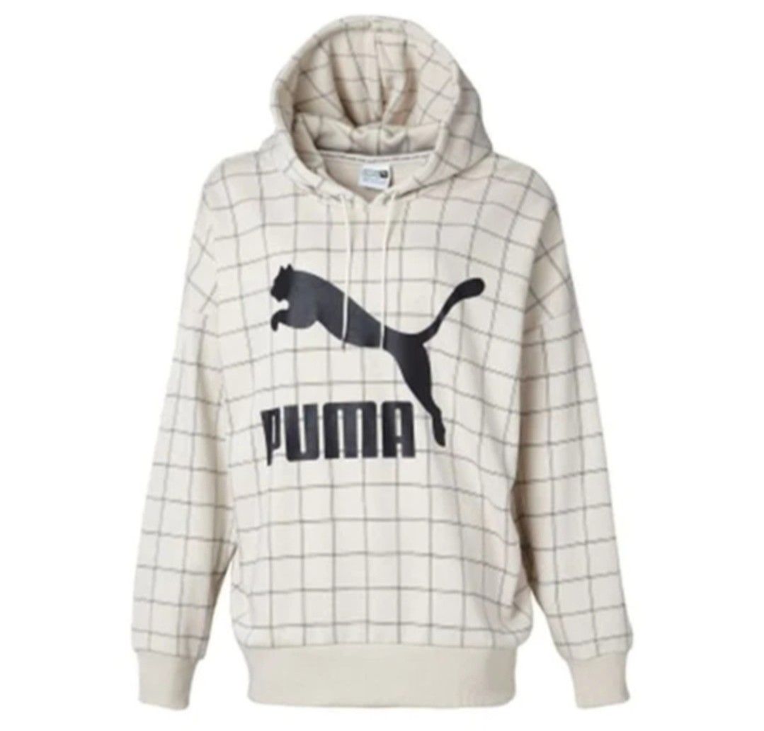 Puma Cream White, Men's Fashion, Tops & Sets, Hoodies on Carousell