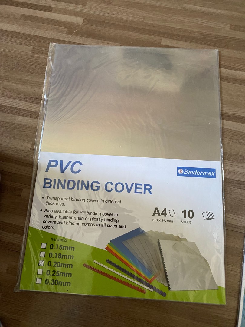 PVC Binding Cover, Hobbies & Toys, Stationery & Craft, Stationery ...