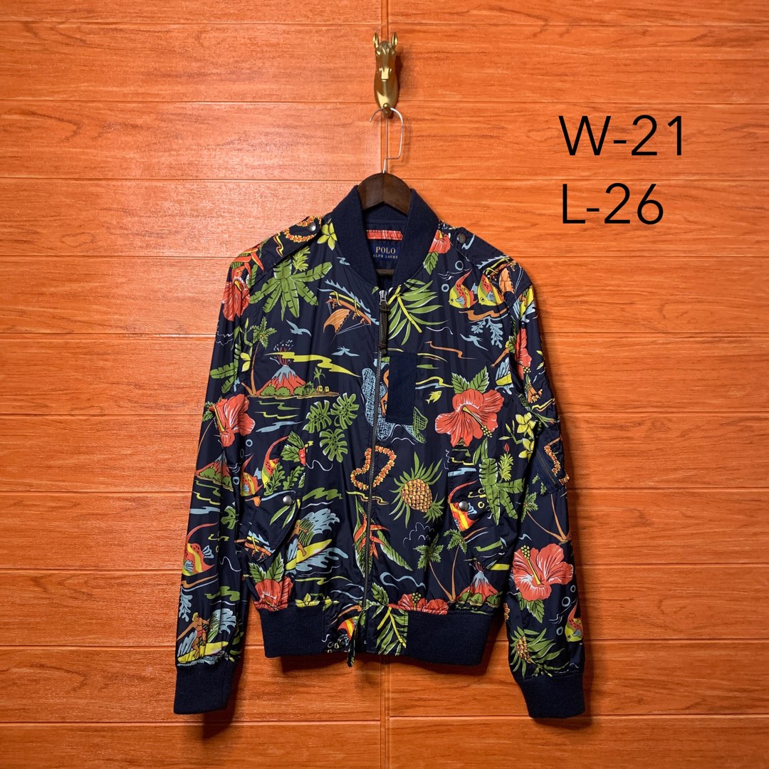 Ralph Lauren RL Floral Hawaiian Bomber Jacket, Men's Fashion, Coats ...