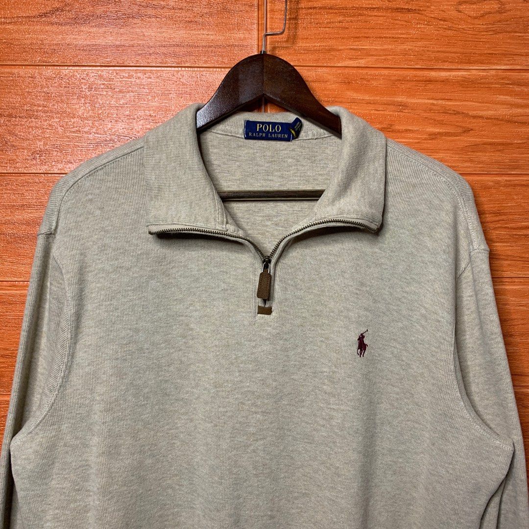 Ralph Lauren RL Tan Quarter zip on Carousell