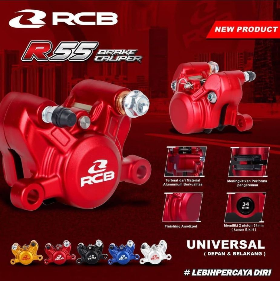 RCB Racing Boy R55 2 POT BRAKE CALIPER UNIVERSAL*SNIPER150 Y16 ...