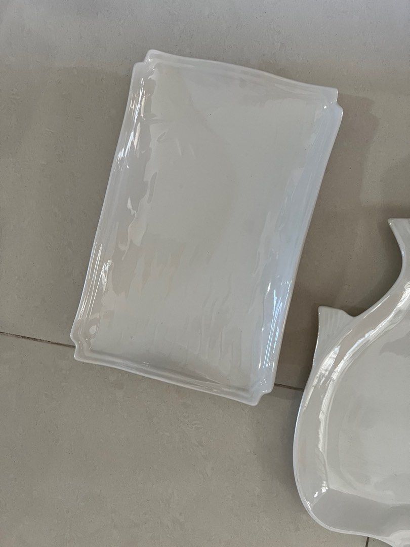 Rectangle glass plate, Furniture & Home Living, Kitchenware & Tableware ...