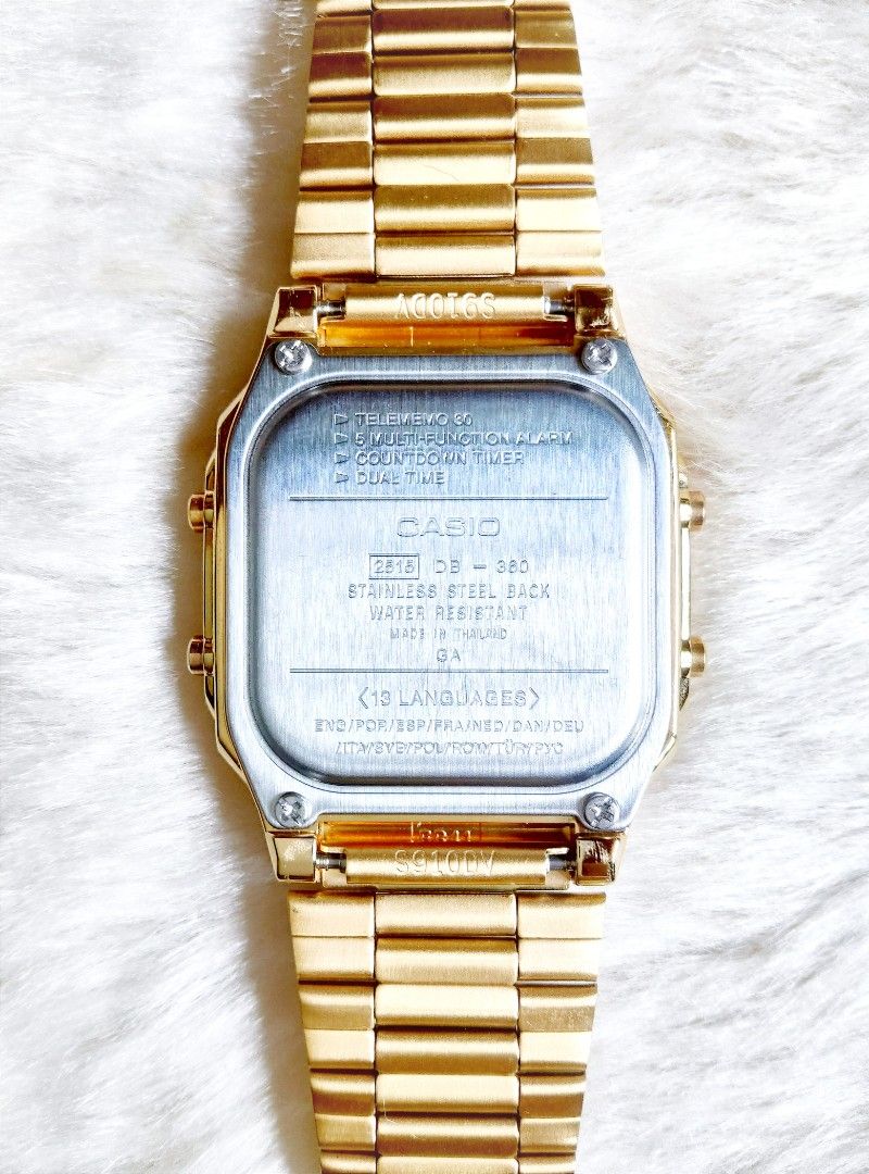 SALE‼️ Original Casio Illuminator Vintage Gold Plated Watch, Luxury ...