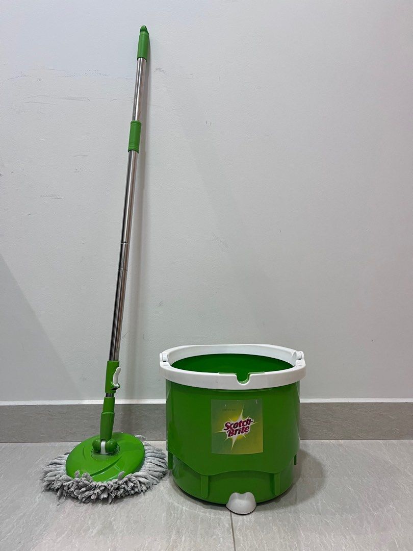 Scotch Brite 360 Spin Mop Bucket Set, Furniture & Home Living, Cleaning ...