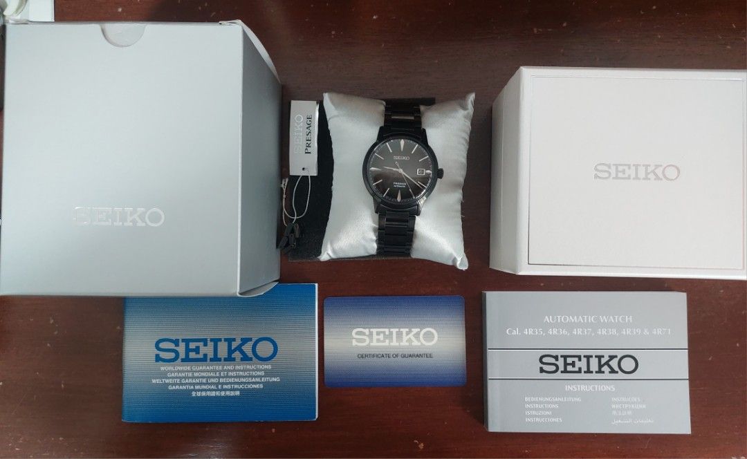 Seiko Presage Cocktail Time SRPJ15 Black PVD on Carousell