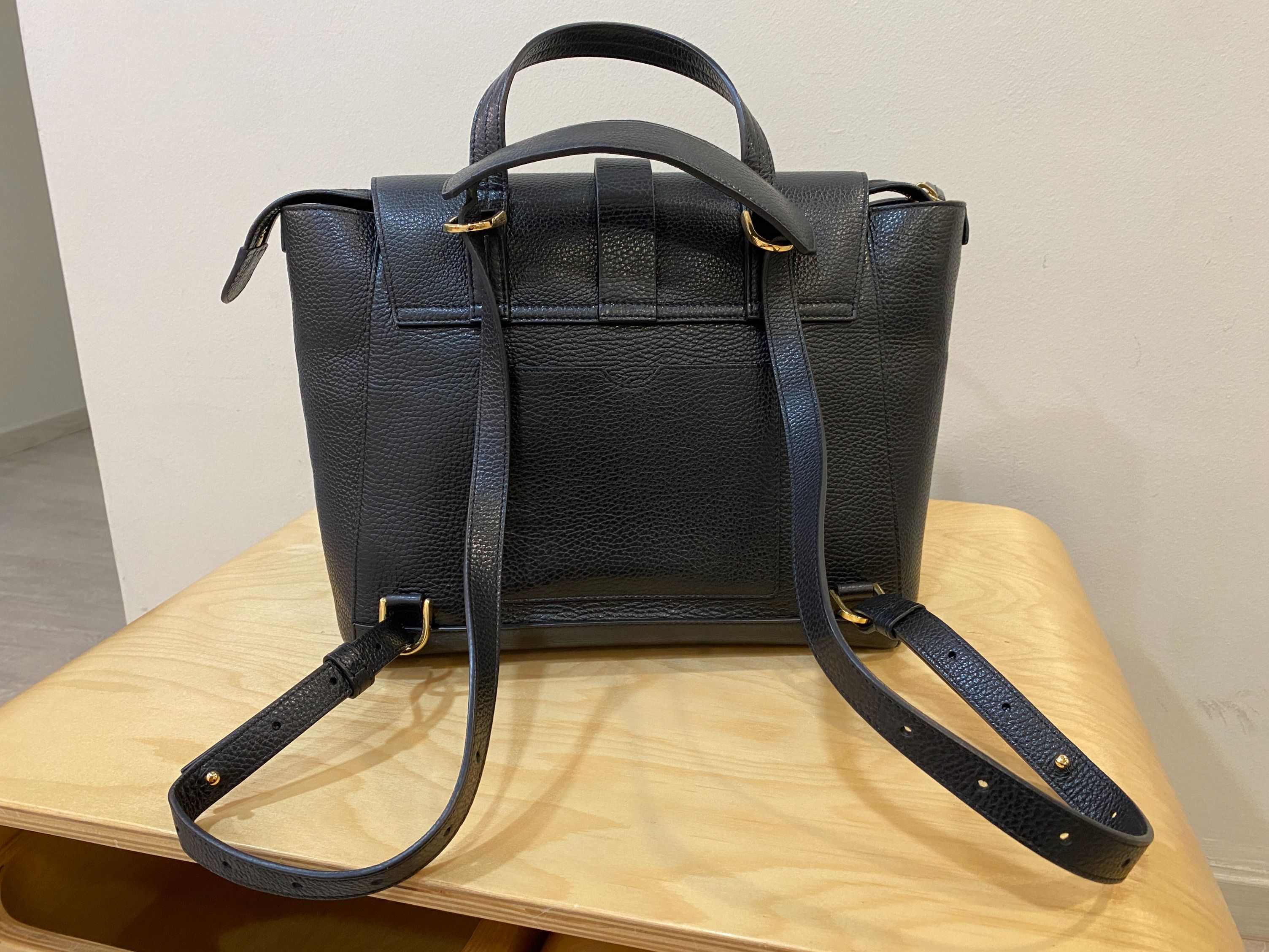 Senreve Maestra in Dolce Leather - Charcoal with Gold Hardware, Luxury ...