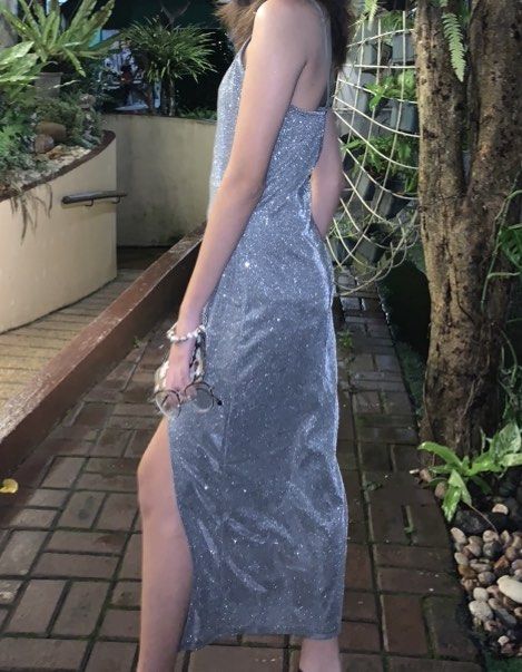 SHEIN silver dress on Carousell