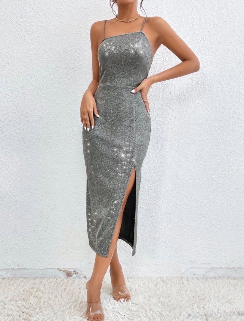 SHEIN silver dress on Carousell