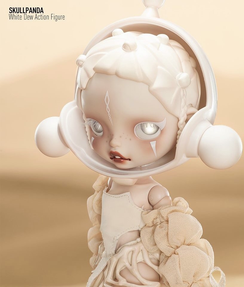Skull panda white dew figure pop mart skullpanda popmart, Hobbies ...
