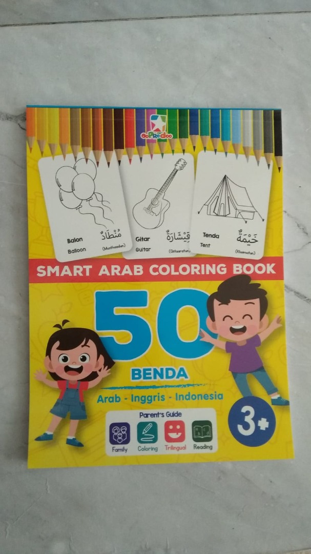 Smart Arab Coloring Book : 50 Benda (Trilingual), Buku & Alat Tulis ...