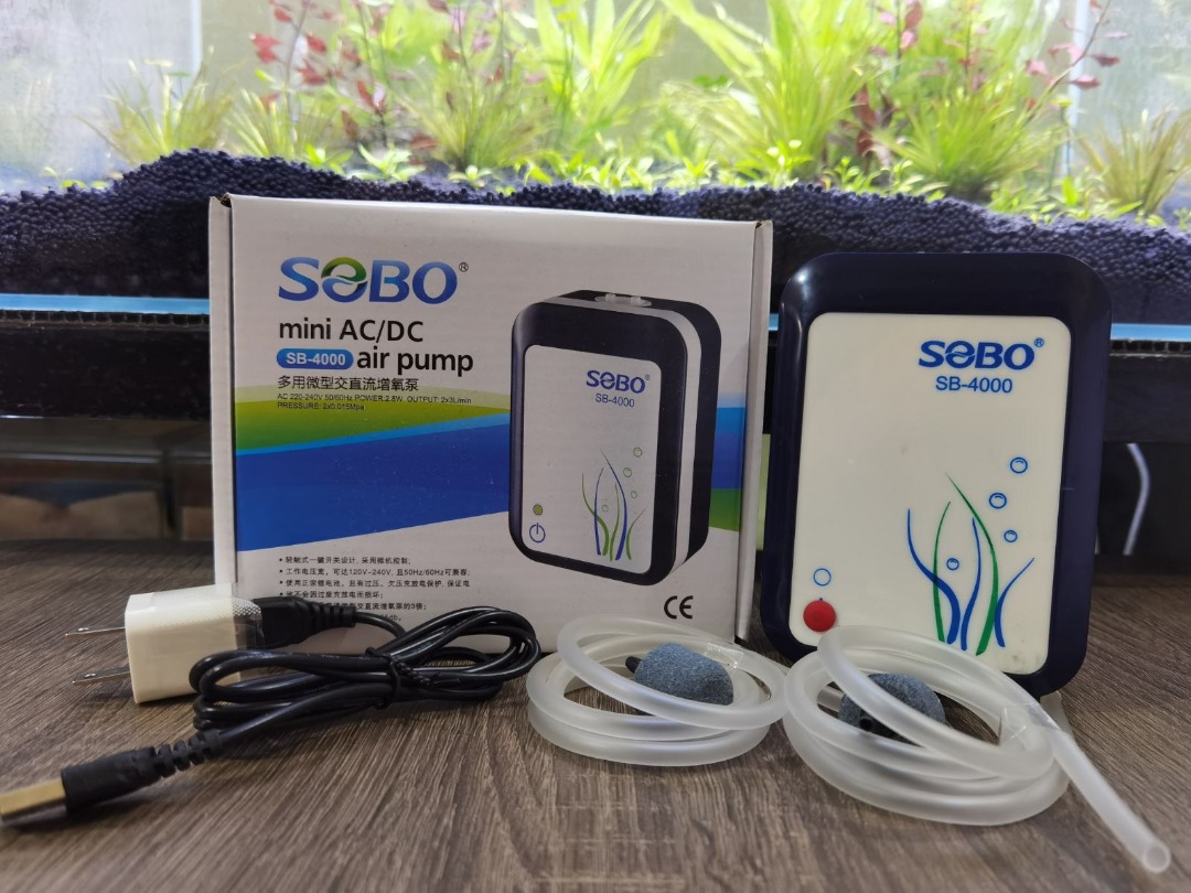 SOBO SB-4000 AC/DC DUAL AIRPUMP, Pet Supplies, Health & Grooming on Carousell
