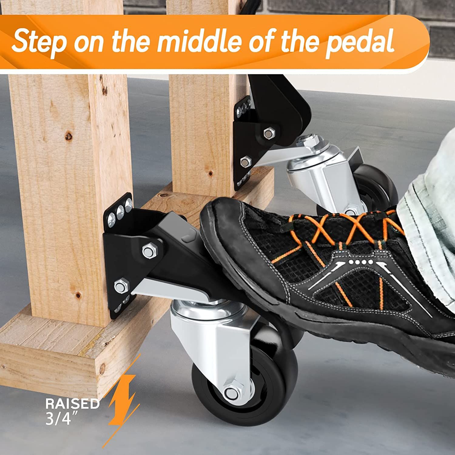 SOLEJAZZ Workbench Caster Wheels 920 LB Retractable Casters 3" Heavy ...