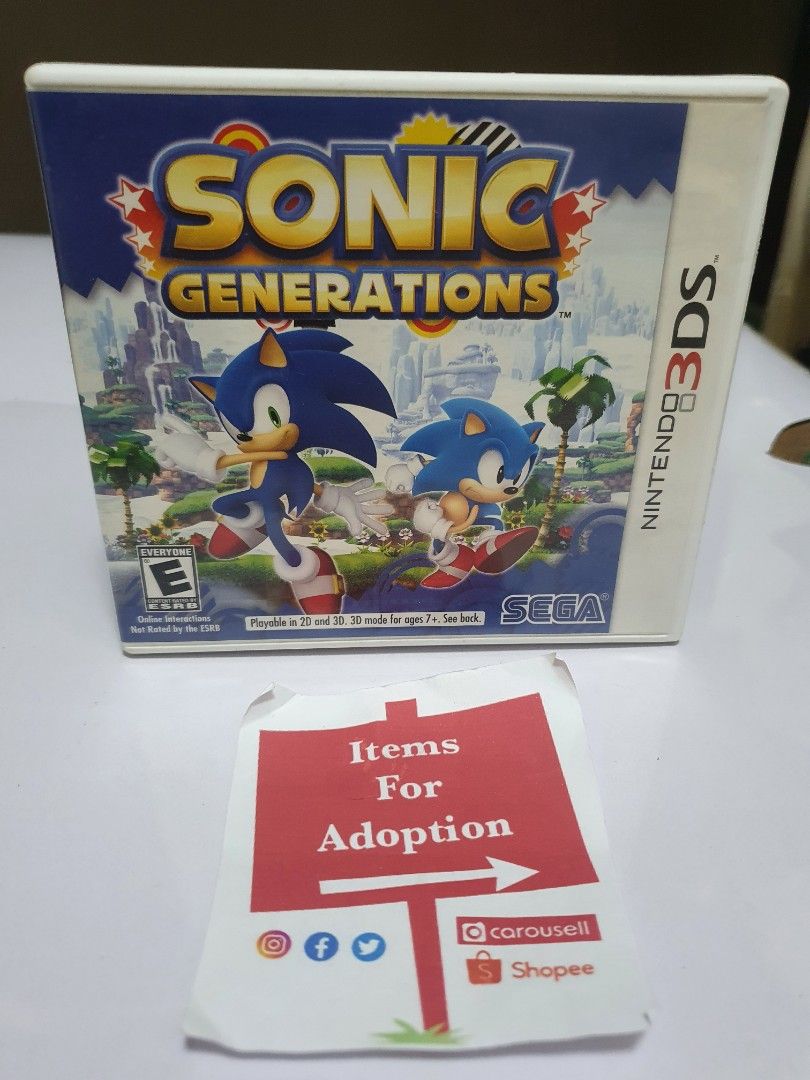 Sonic Generations Nintendo 3ds Usa Video Gaming Video Games Nintendo On Carousell