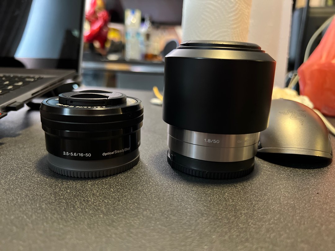 Sony 50mm f1.8 and 16 -50 kit lens, Photography, Lens & Kits on Carousell