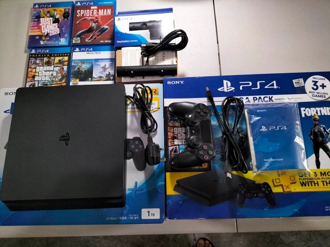 SONY PS4 1 TB COMPLETE SET WITH PLAYSTATION CAMERA 5 GAME CDs, Video ...