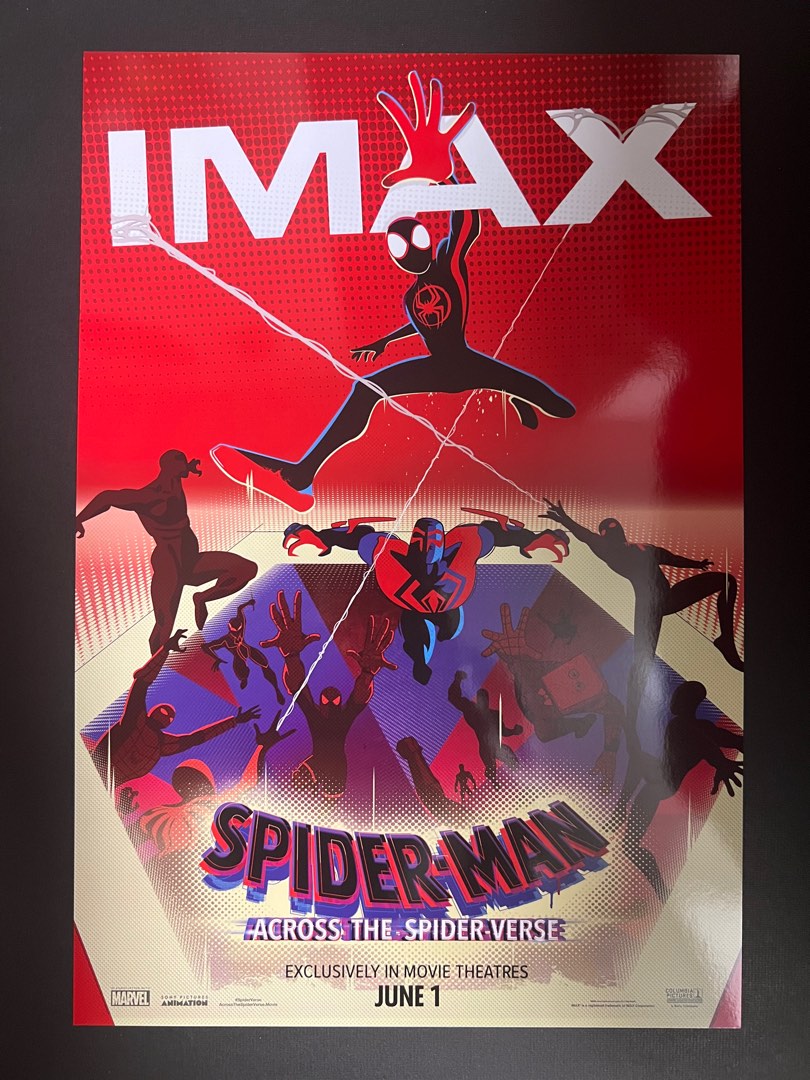 Spider-Man Across The Spider Verse IMAX A3 Poster, 興趣及遊戲, 玩具 & 遊戲類 ...