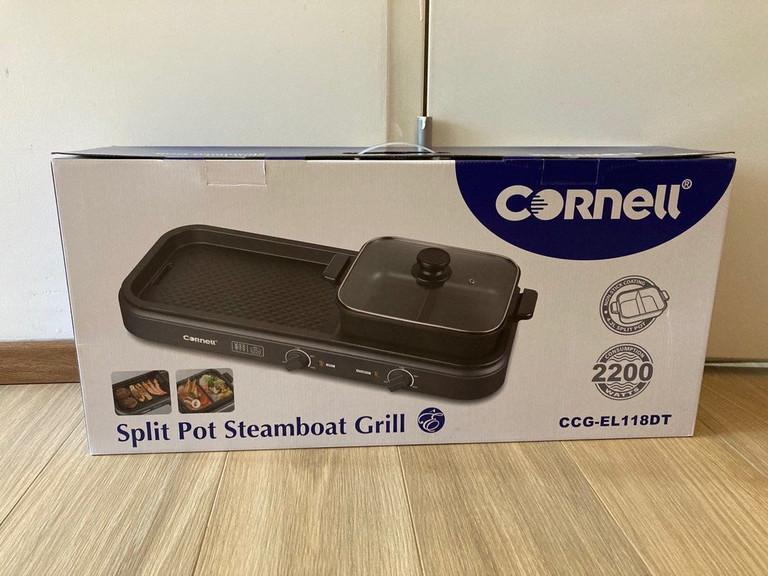 Split Pot Steamboat Grill Cornell, TV & Home Appliances, Kitchen ...