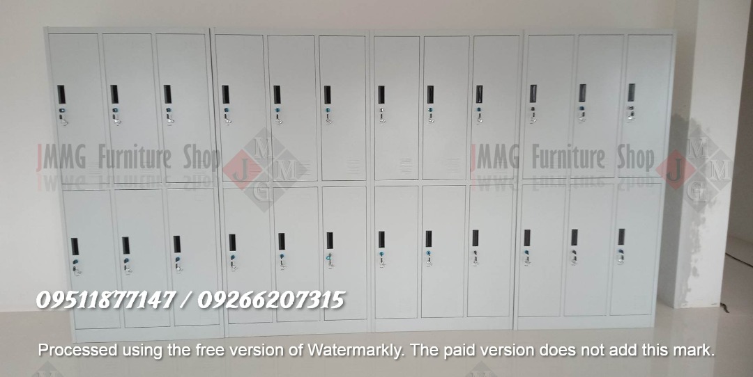 STEEL LOCKER CABINET 6 DOOR . OFFICE FURNITURE on Carousell