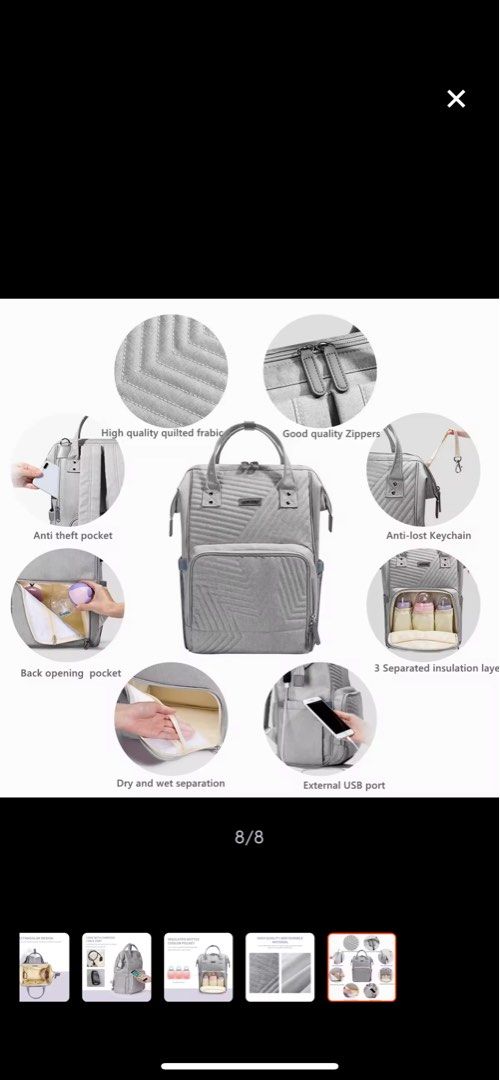 Sunveno diaper backpack, Babies & Kids, Going Out, Diaper Bags ...