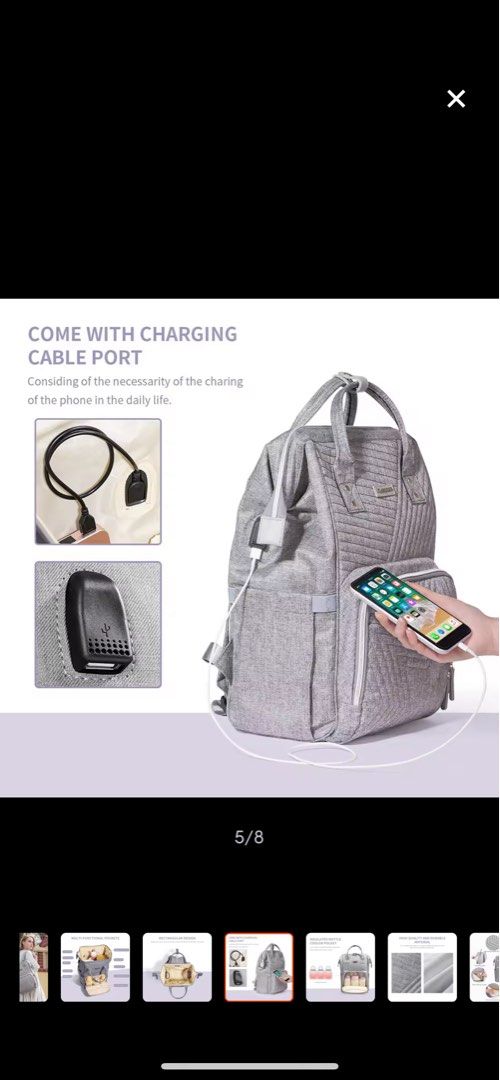 Sunveno diaper backpack, Babies & Kids, Going Out, Diaper Bags ...